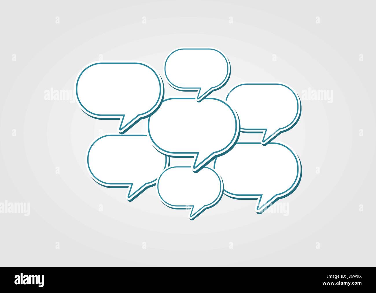 Blank speech bubbles. Empty speech balloons with place for text ...
