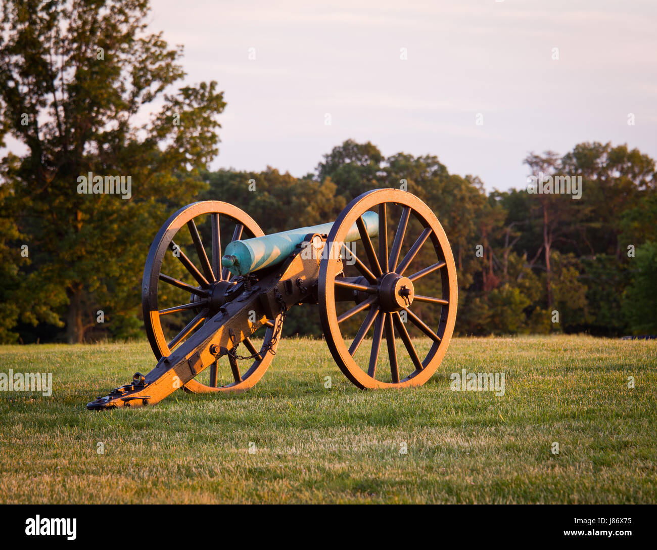 historical, monument, park, american, battle, sunset, tourism, bull ...