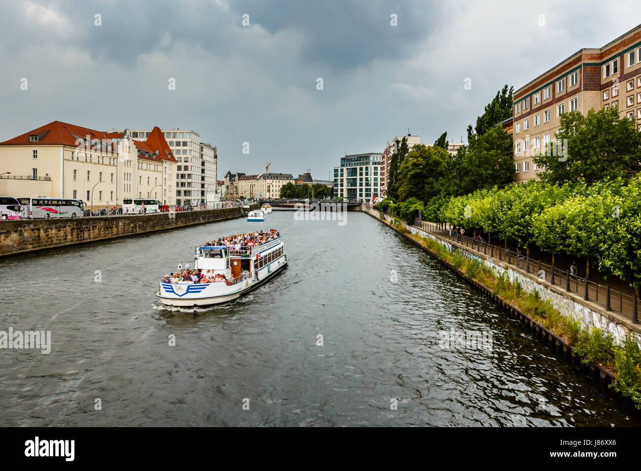A Boat Trip in the Spree River, Berlin, Germany Stock Photo - Alamy