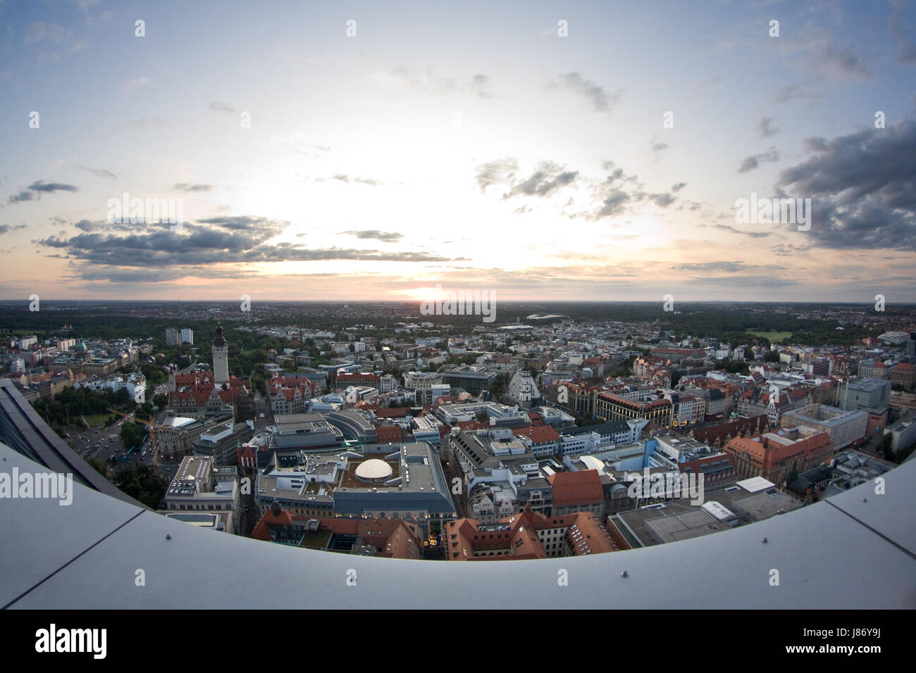 historical, city, town, sunset, sights, old town, Leipzig, tower ...