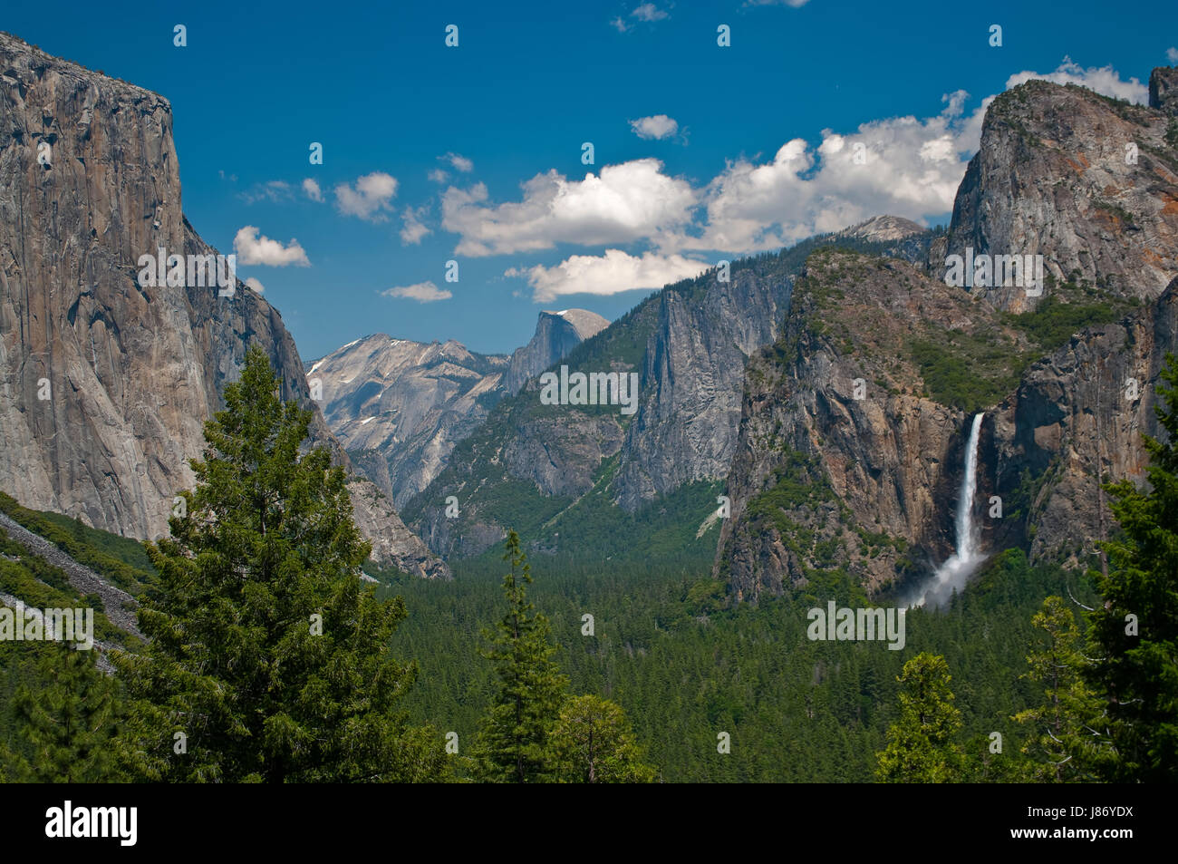 park, waterfall, california, valley, national, landscape, scenery ...
