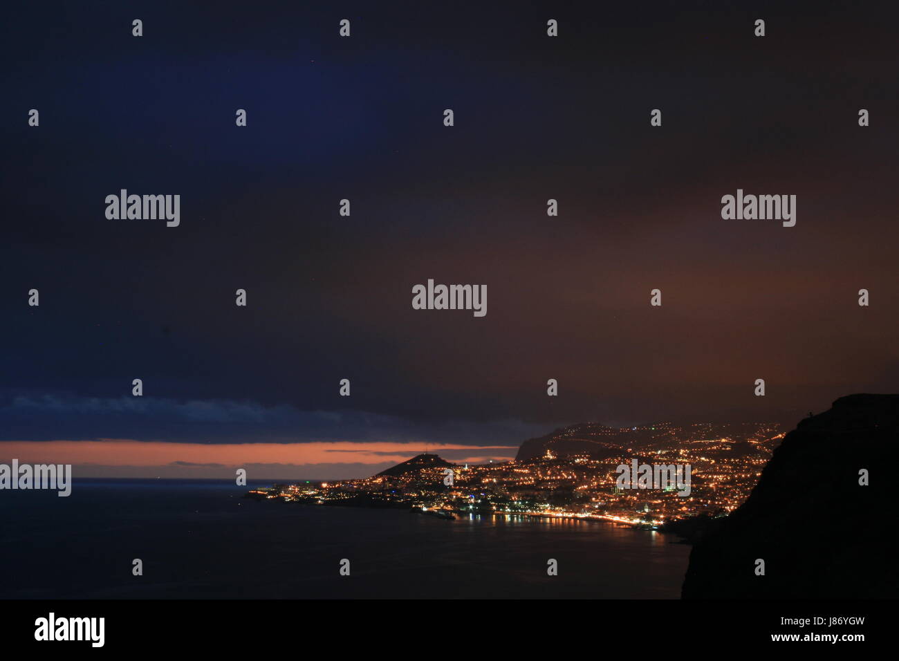funchal at night Stock Photo - Alamy