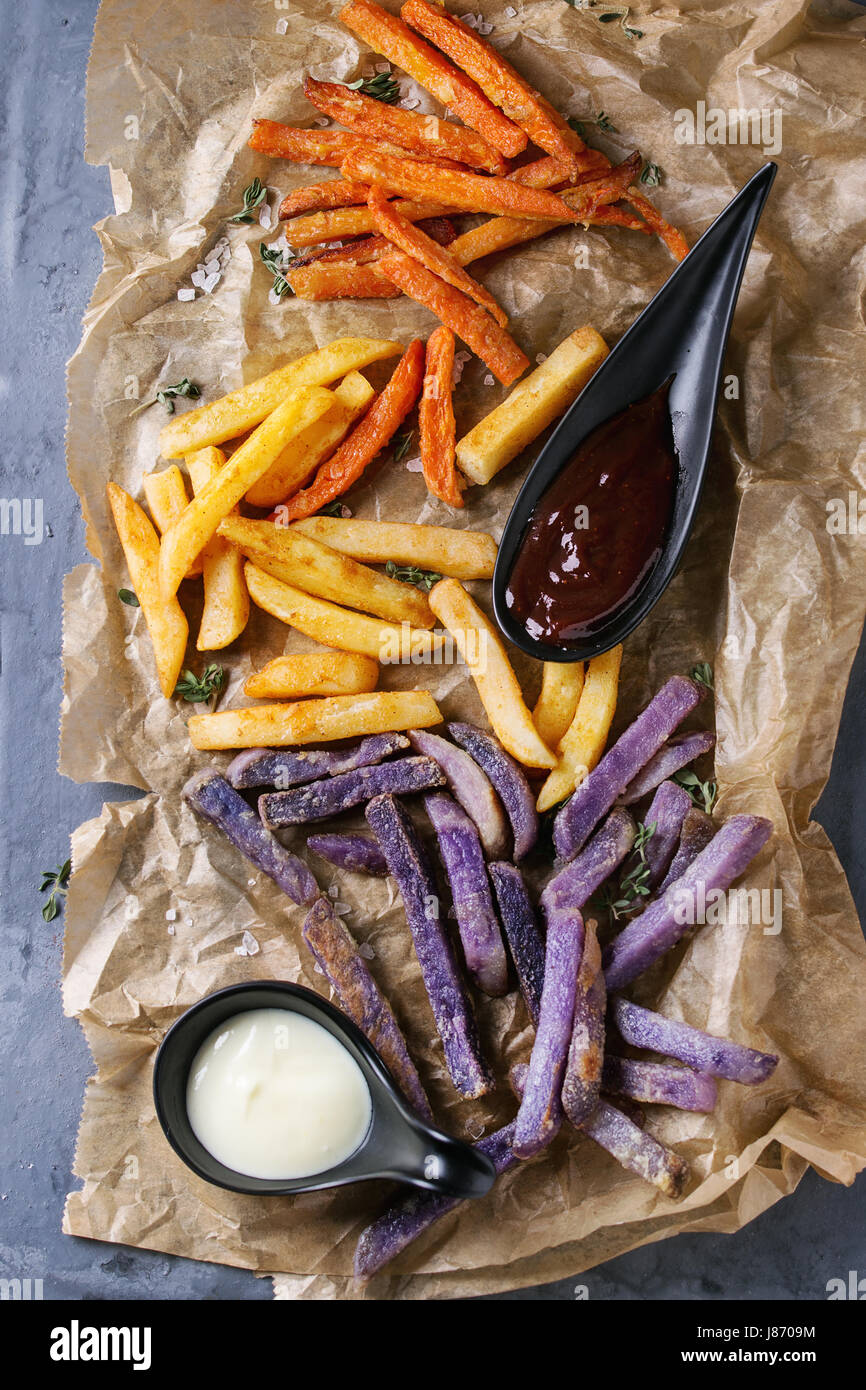 Variety of french fries Stock Photo - Alamy