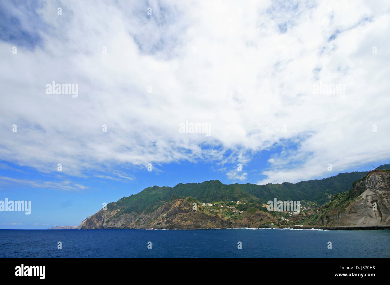 coast, madeira, salt water, sea, ocean, water, mountain, vulcan ...