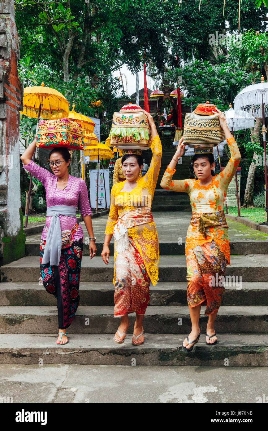 UBUD, INDONESIA - MARCH 2: Women walks down the stairs during the ...