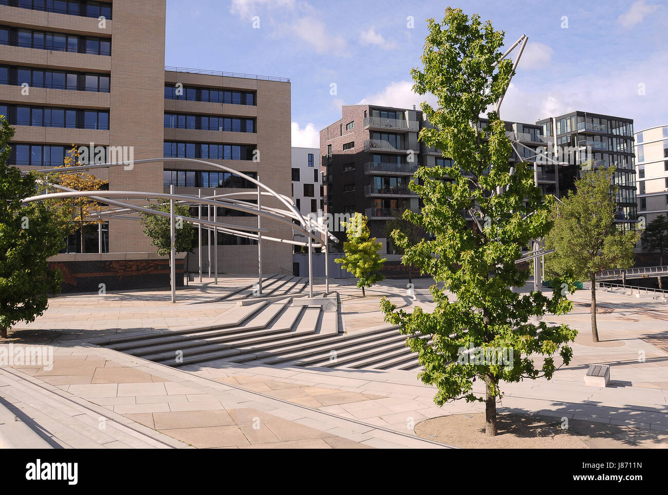 modern, modernity, harbor, new building, hamburg, harbours, style of ...