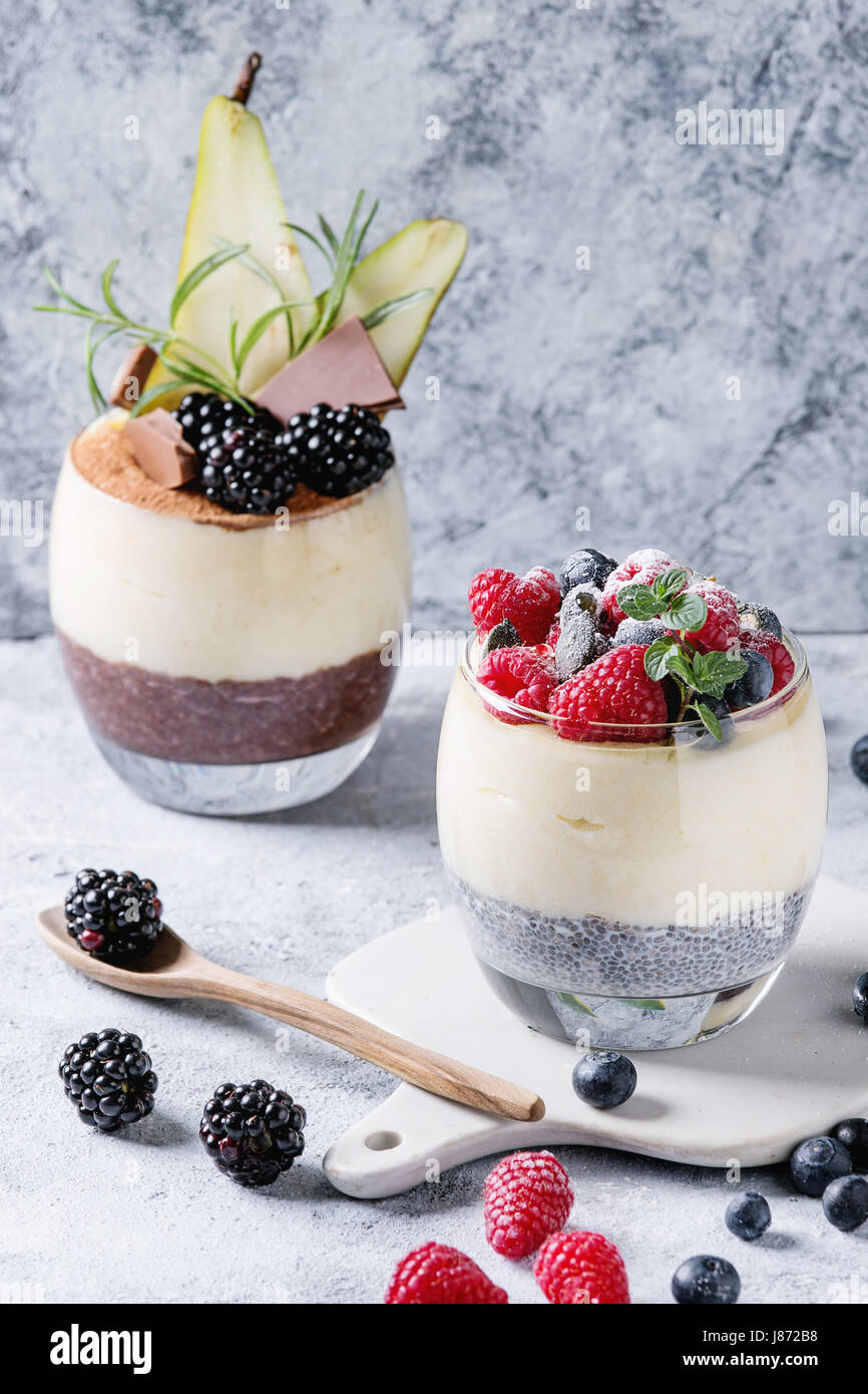 Chia pudding with rice porridge Stock Photo - Alamy