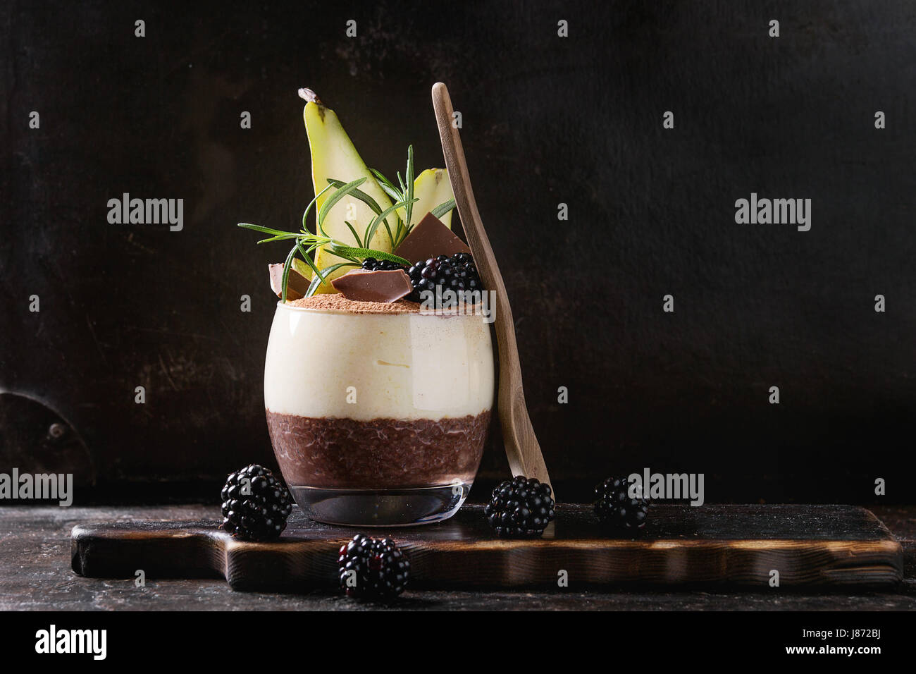 Chia pudding with rice porridge Stock Photo - Alamy