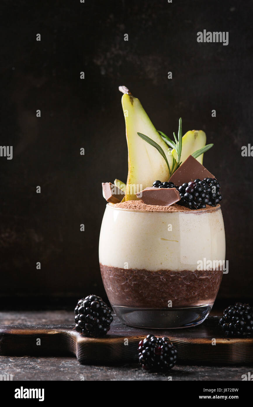 Chia pudding with rice porridge Stock Photo - Alamy