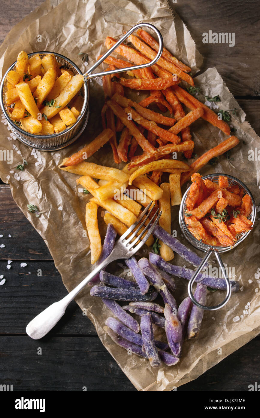 Variety of french fries Stock Photo - Alamy