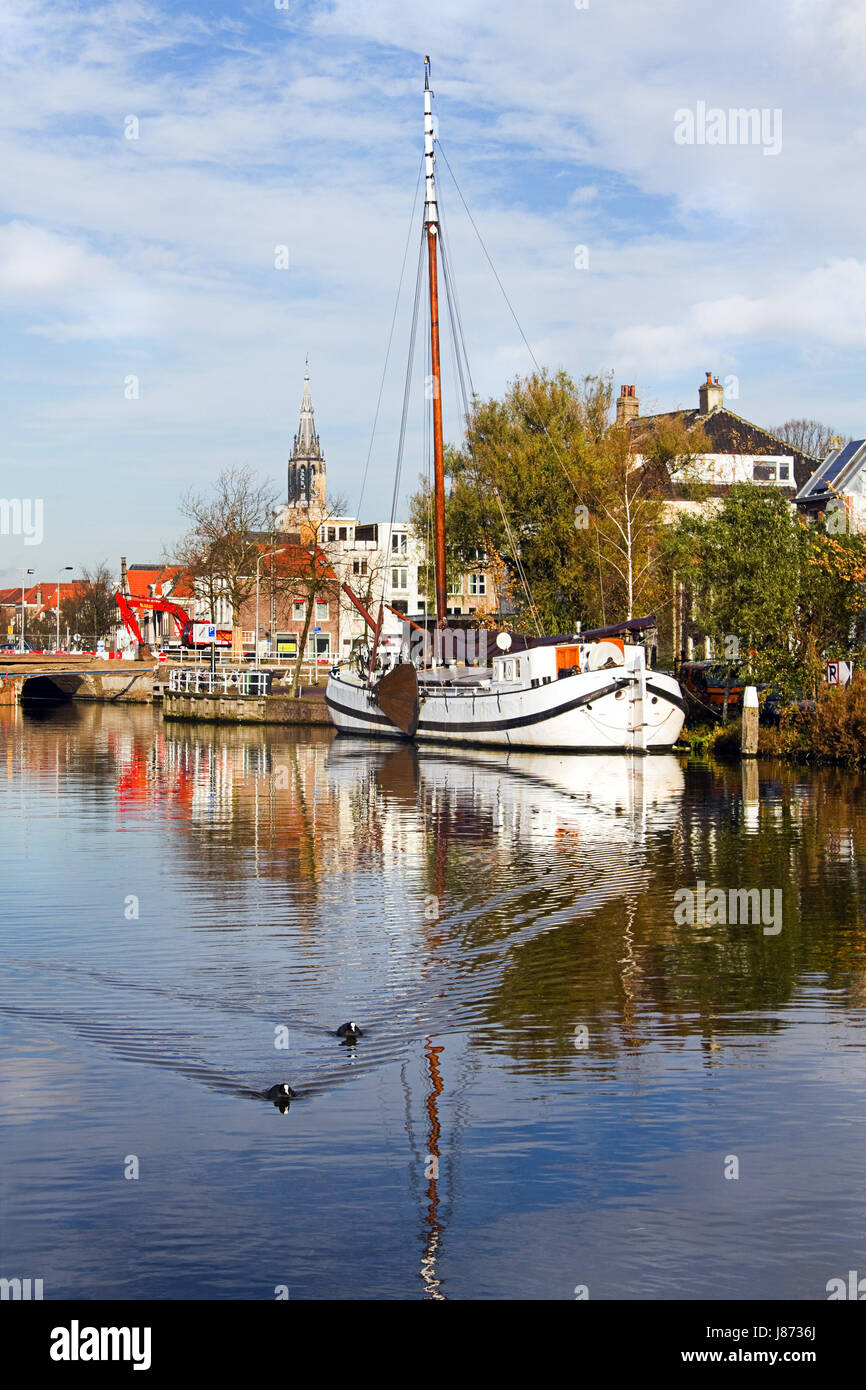 city, town, bridge, holland, netherlands, ship, dutch, canal, water ...