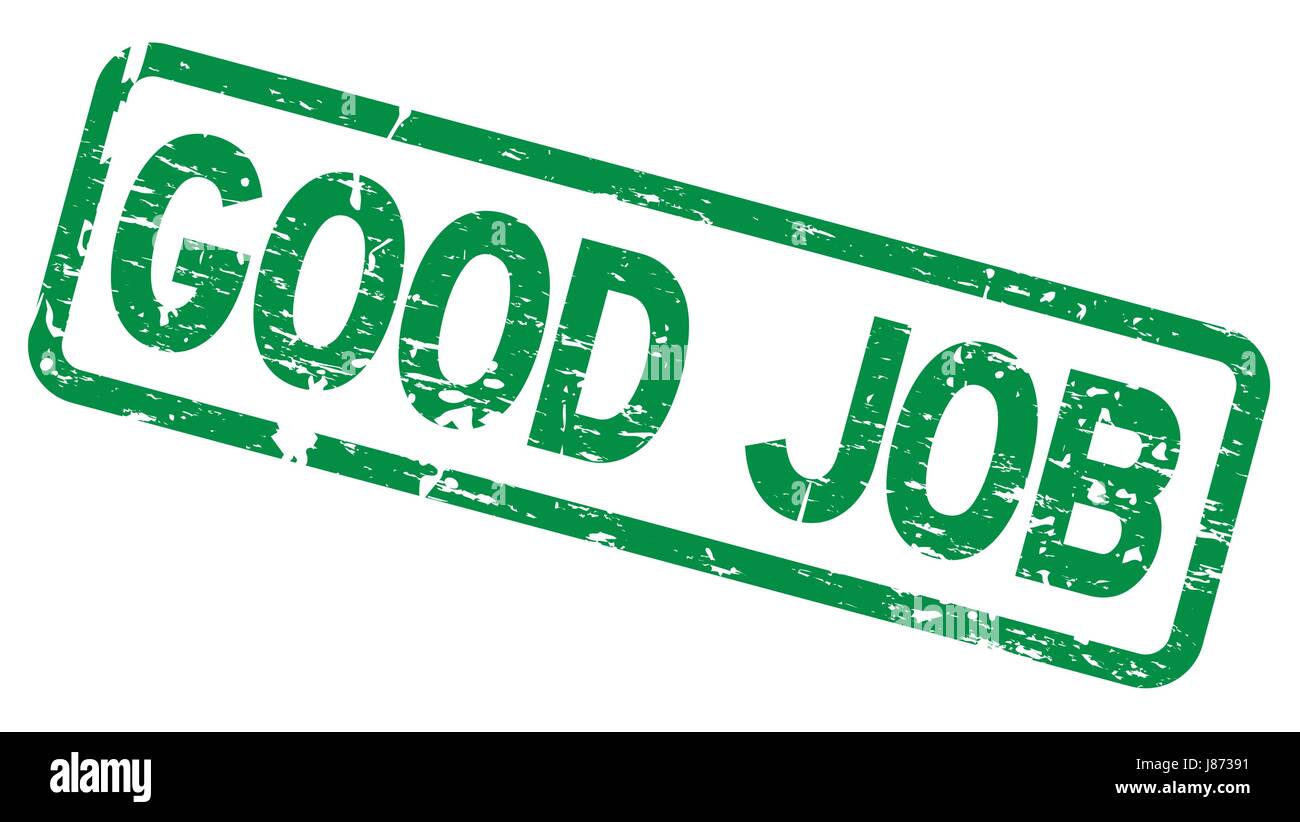 Grunge green good job square rubber seal stamp Stock Vector Image & Art ...