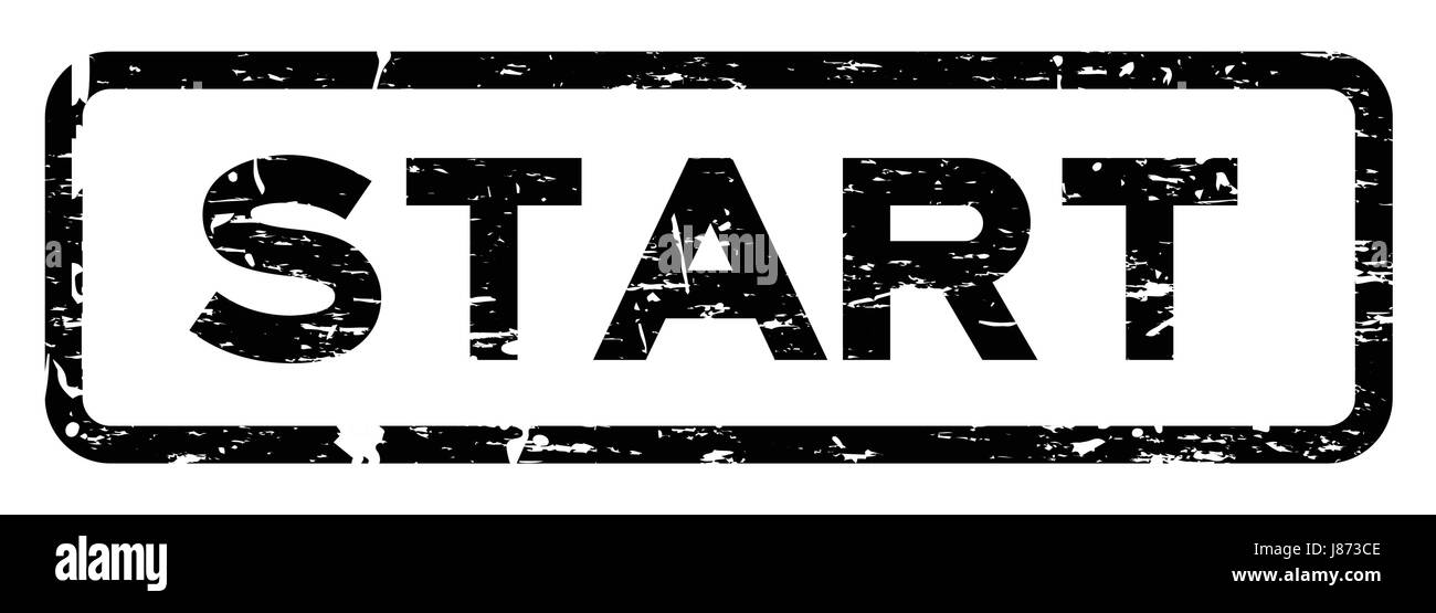 Grunge black start square rubber seal stamp on white background Stock ...