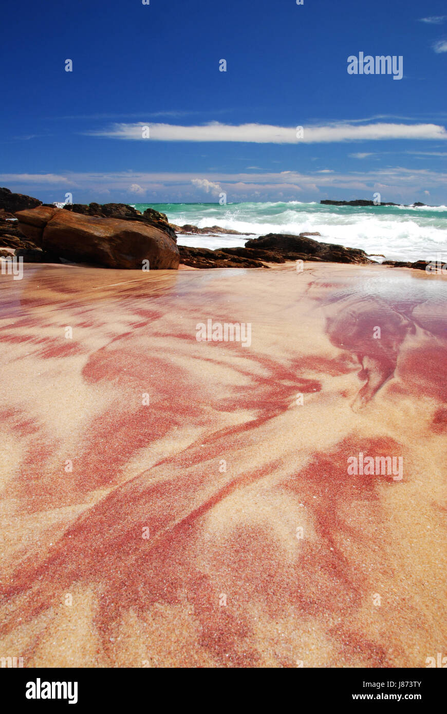beach, seaside, the beach, seashore, salt water, sea, ocean, water, red ...