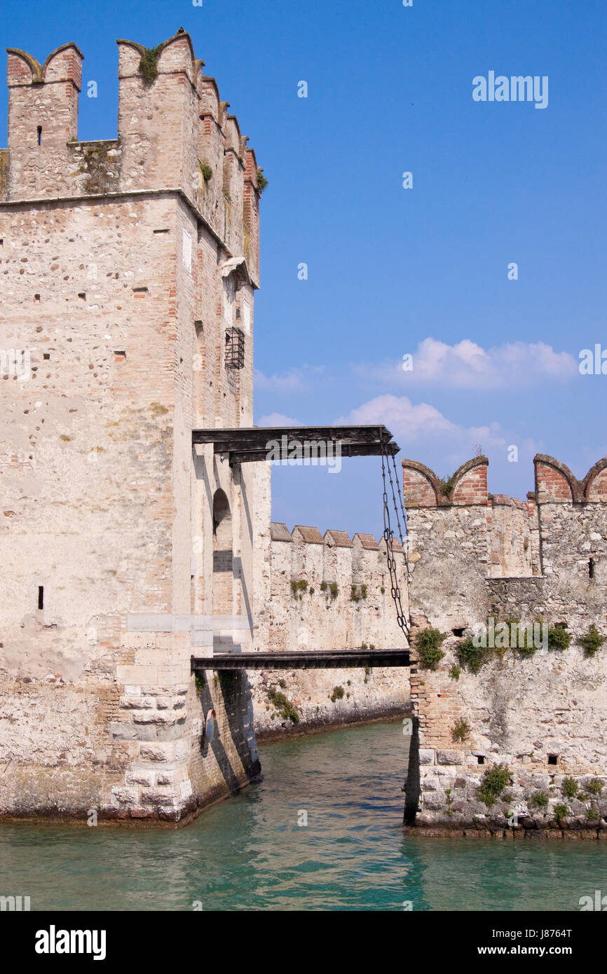 tower, towers, defence, gardasee, battlement, chateau, castle, tower ...