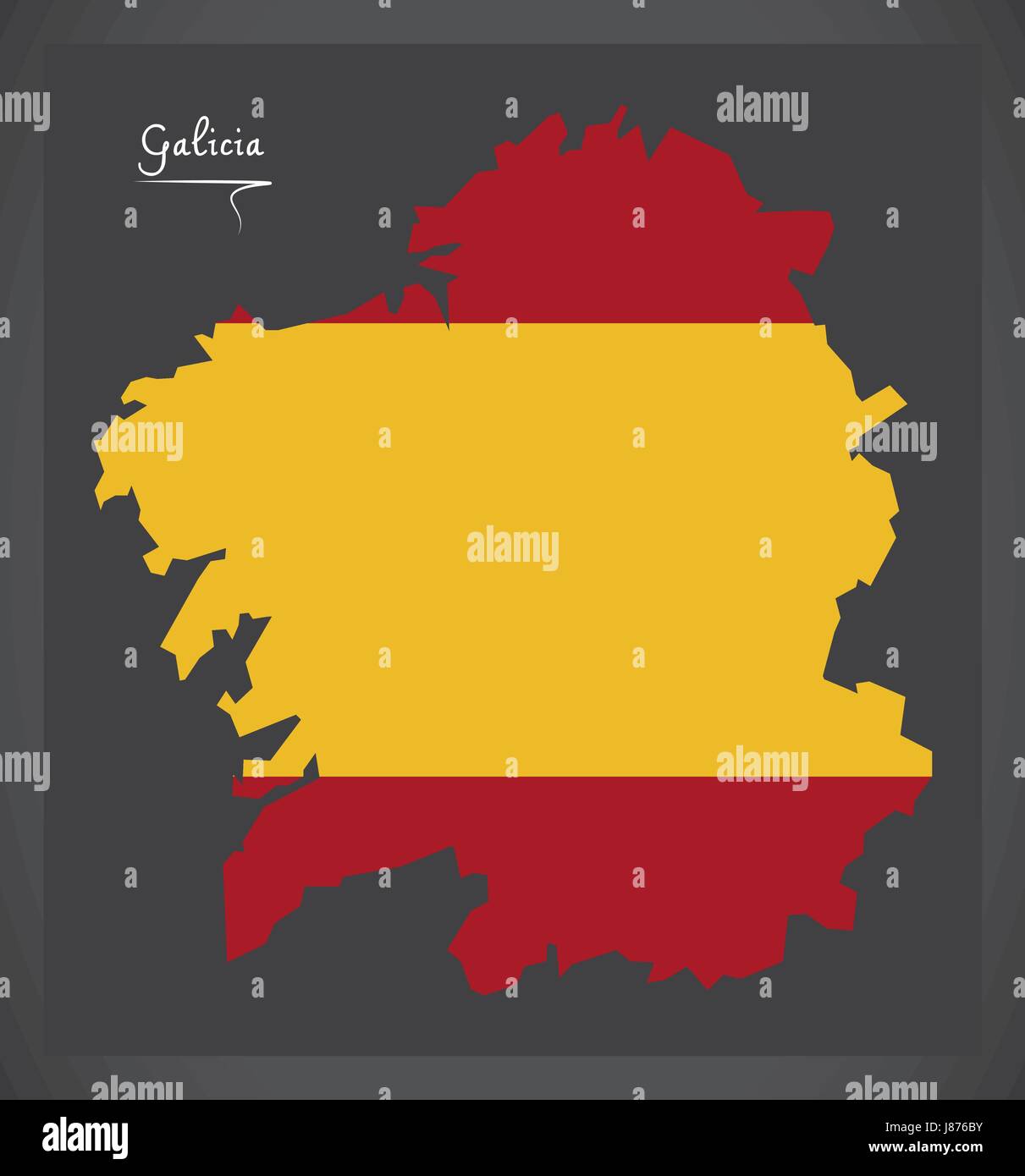 Map of galicia Stock Vector Images - Alamy