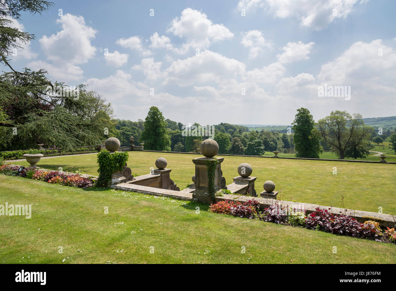 Thornbridge hall gardens near Great Longstone, Derbyshire, England ...