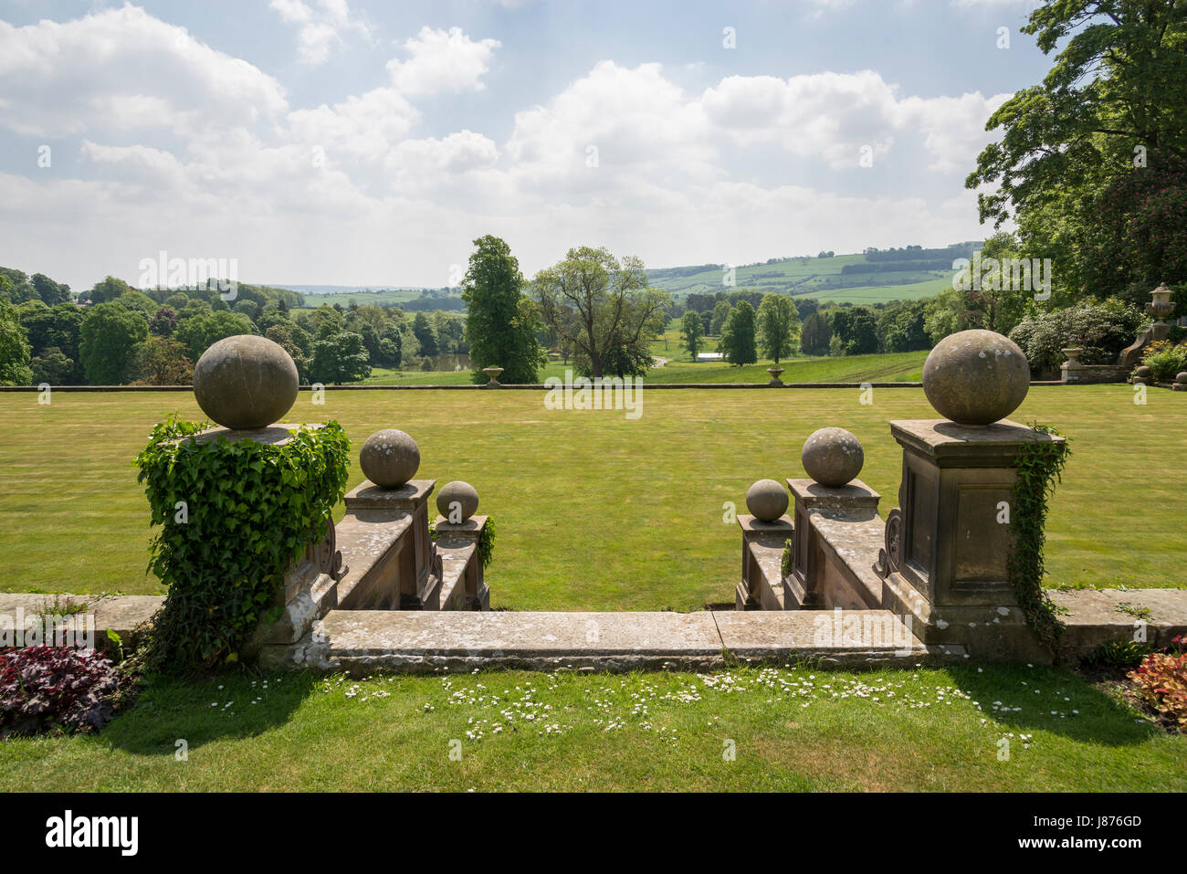 Thornbridge hall gardens near Great Longstone, Derbyshire, England ...