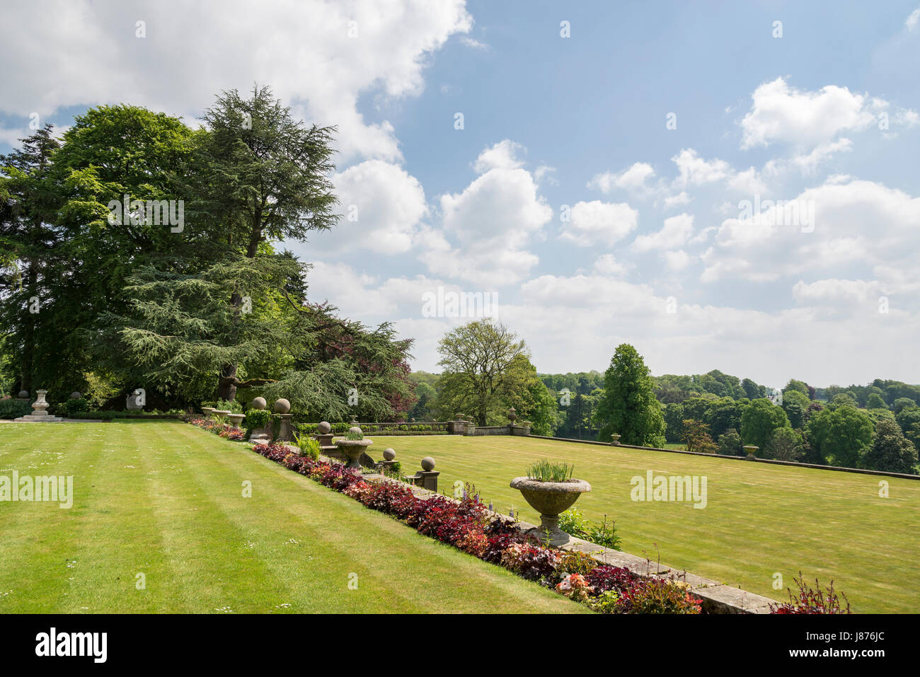 Thornbridge hall gardens near Great Longstone, Derbyshire, England ...