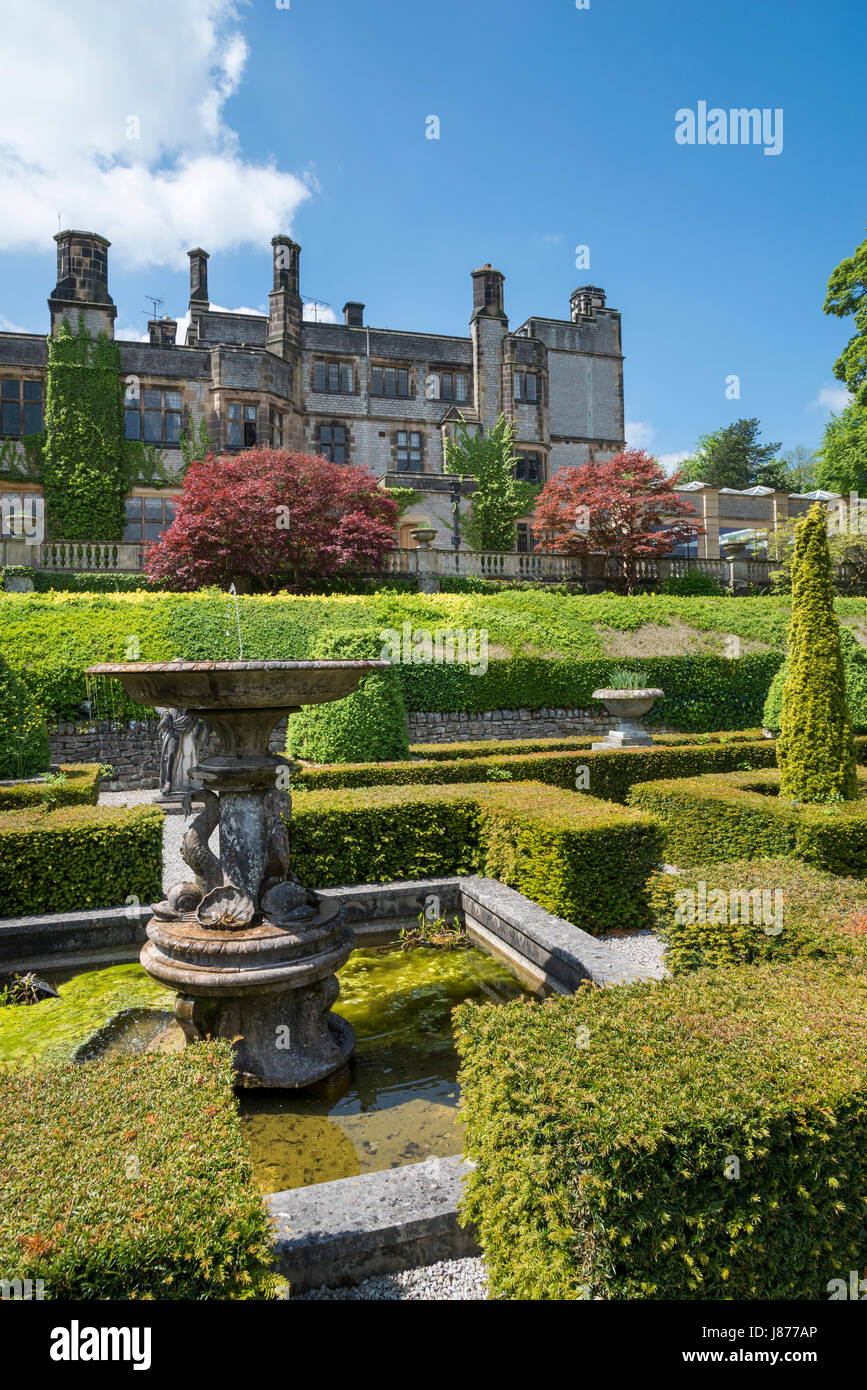 The Italian garden at Thornbridge hall gardens near Great Longstone ...