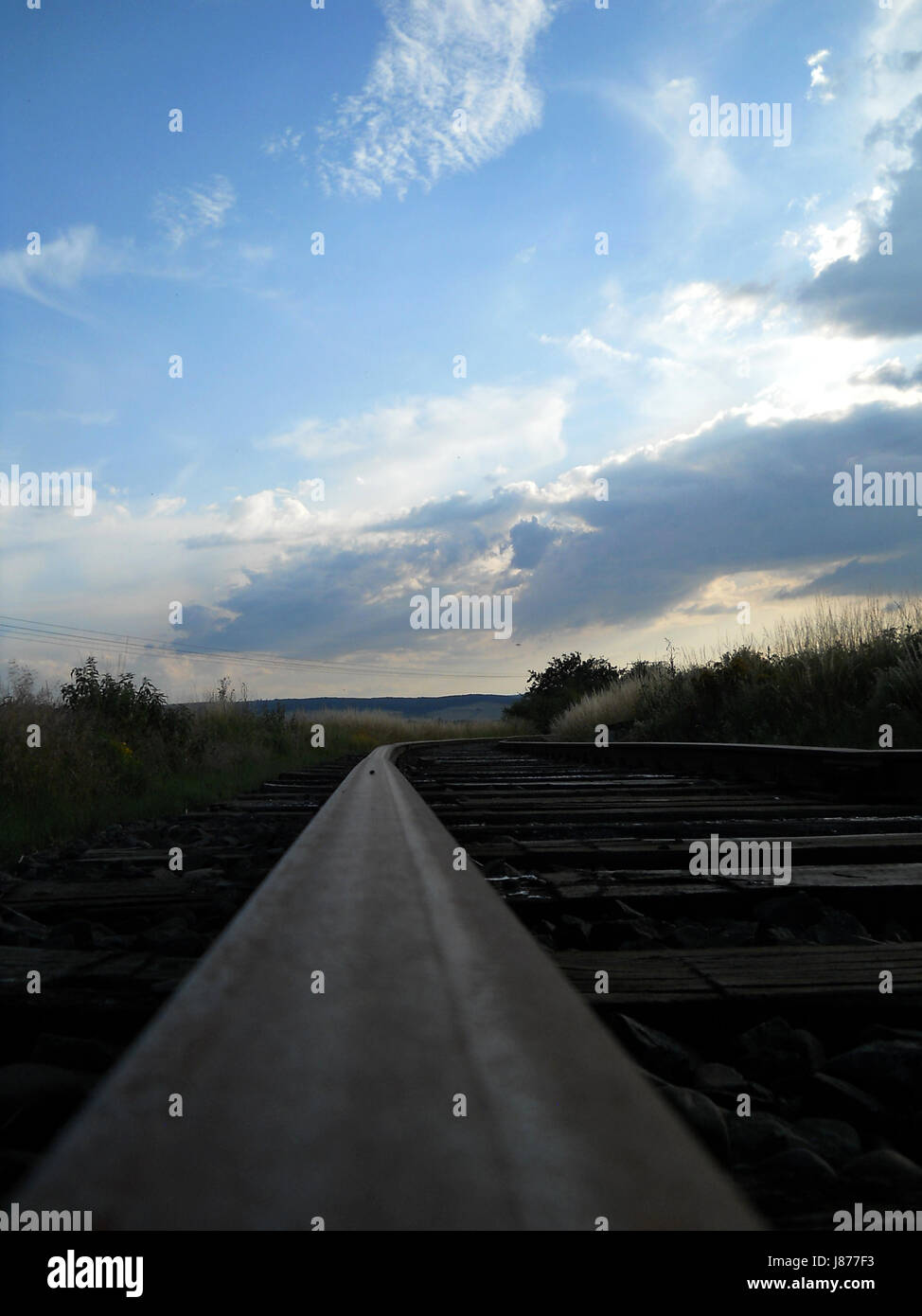 tracks railway rails railway system worms eye horizon tracks transport ...