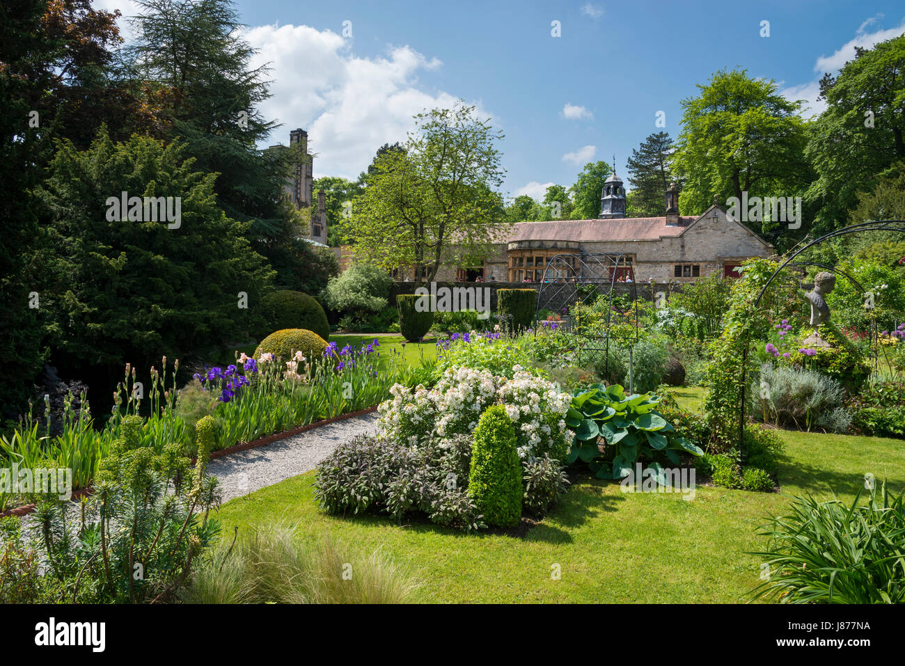 The scented terrace at Thornbridge hall gardens near Great Longstone ...