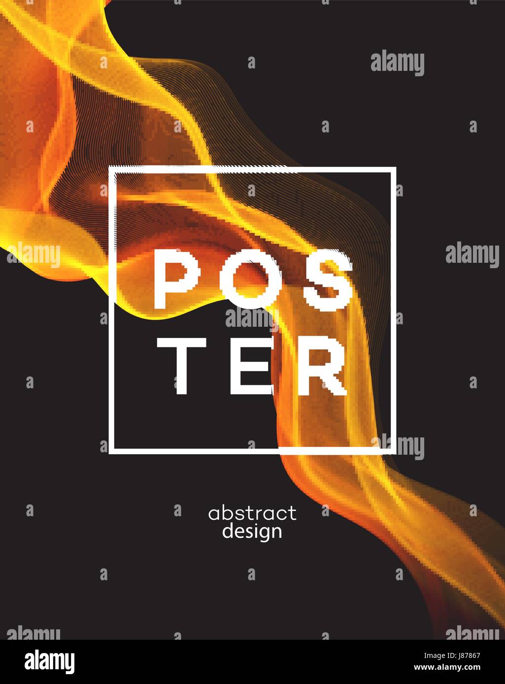 Abstract smoky waves background. Template brochure jh poster design ...