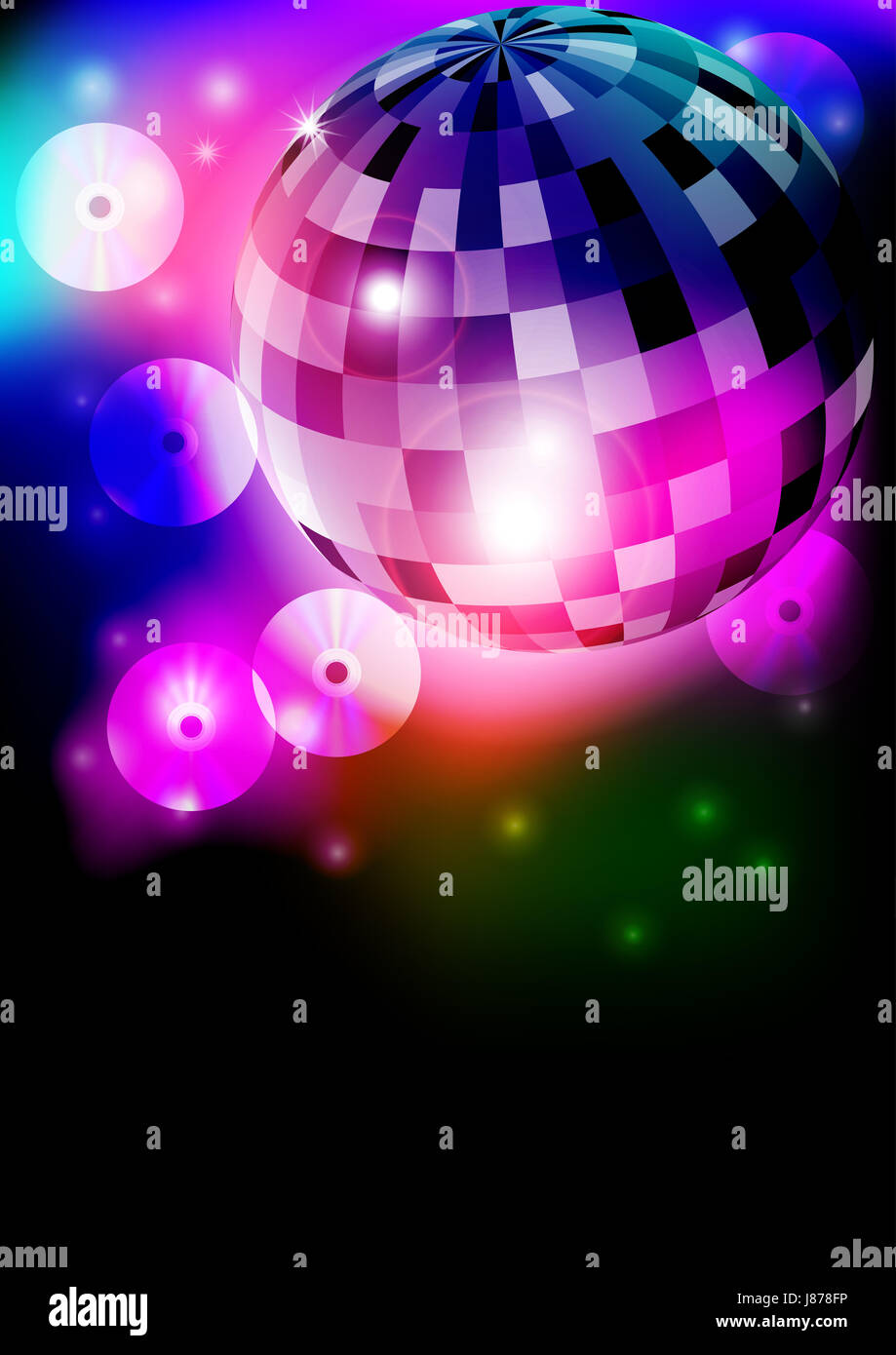 disco entertainment music night nighttime illustration party ...