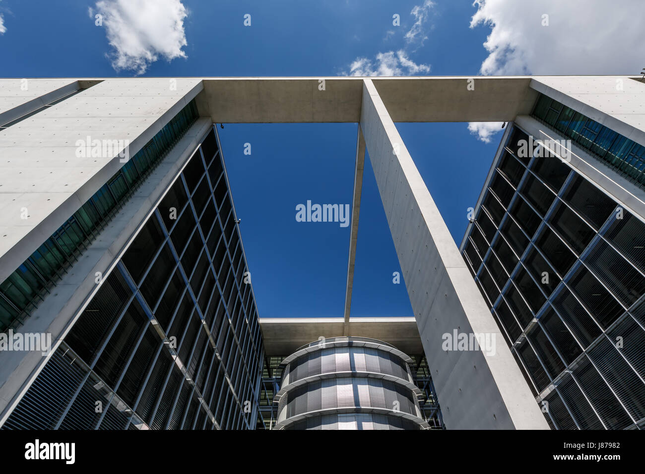 German Chancellery (Bundeskanzleramt) Building near Reichstag in Berlin ...