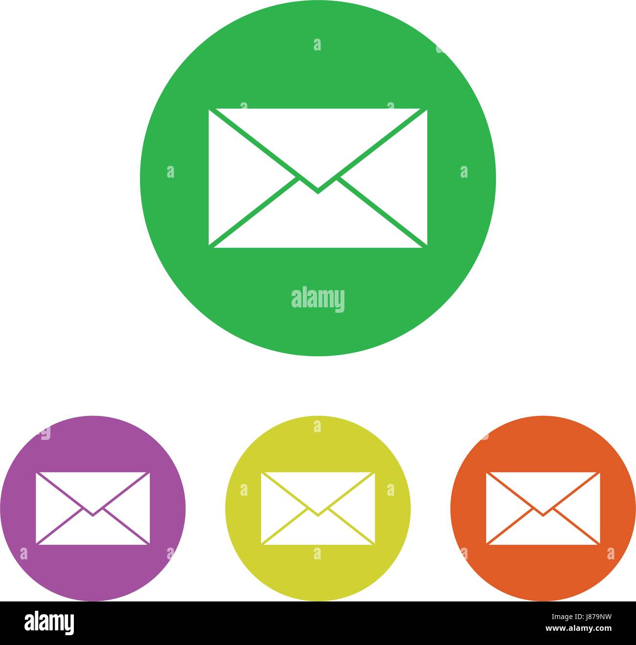 Mail icon set Stock Vector Image & Art - Alamy