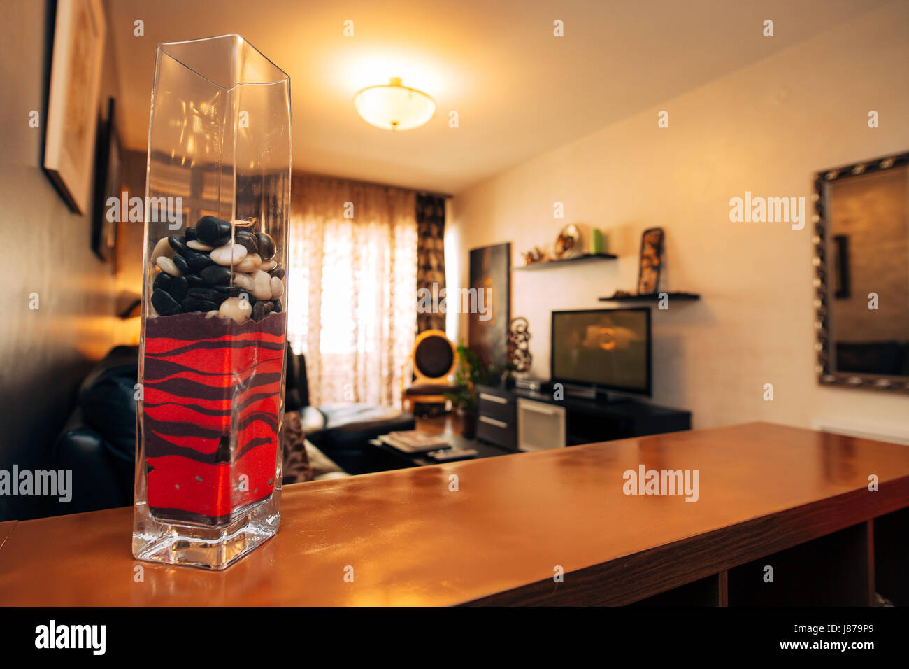 Elements of interior design. Vase on the table Stock Photo - Alamy