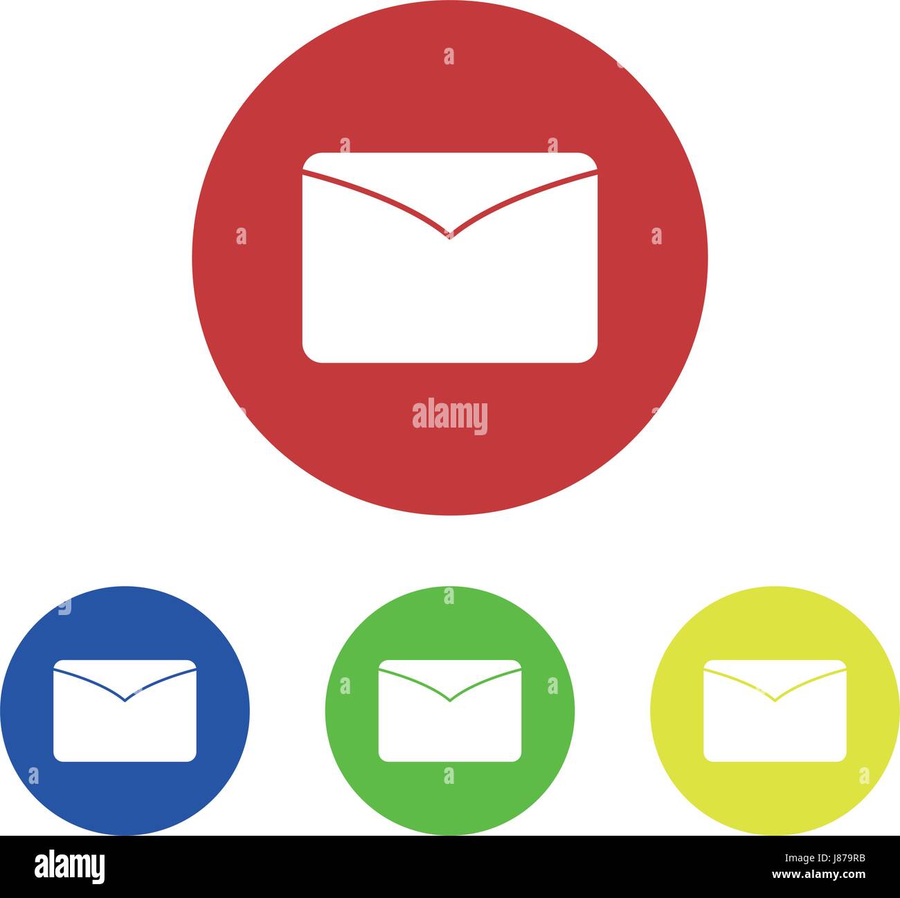Mail icon set Stock Vector Image & Art - Alamy