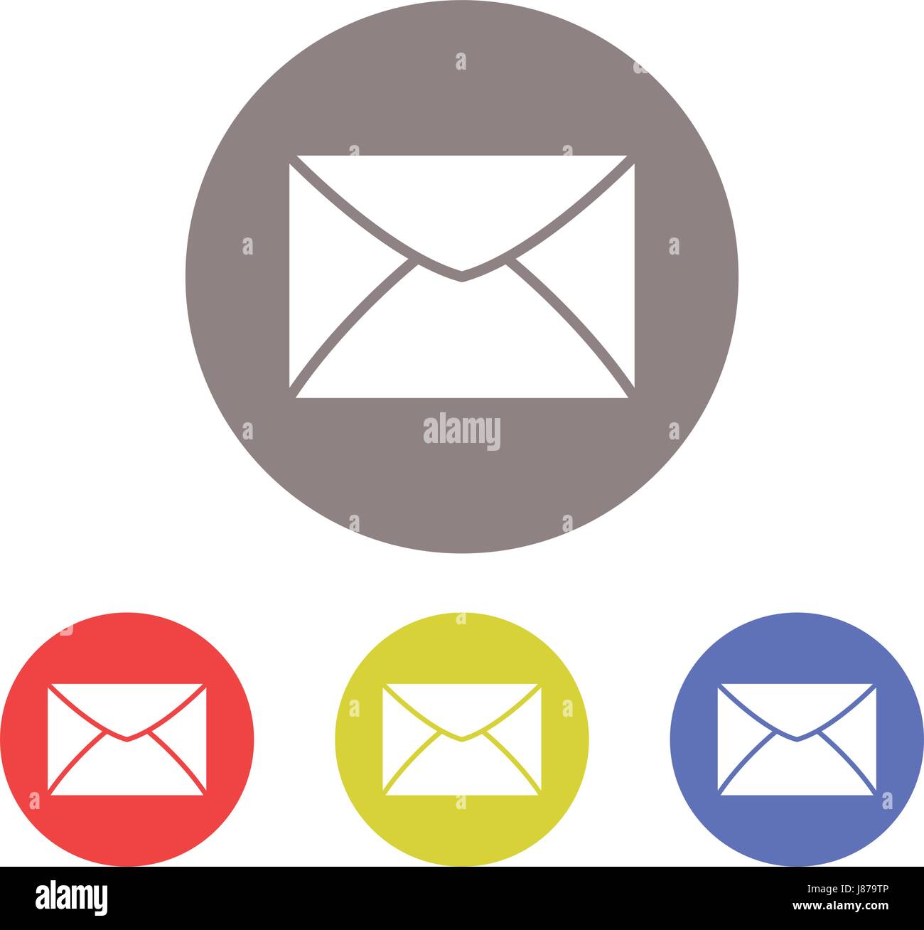 Mail icon set Stock Vector Image & Art - Alamy