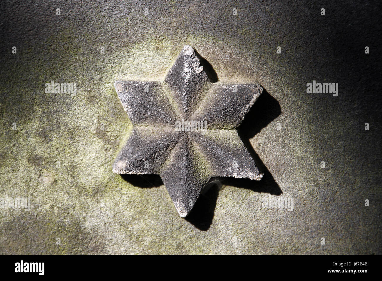star on a grave stone Stock Photo - Alamy