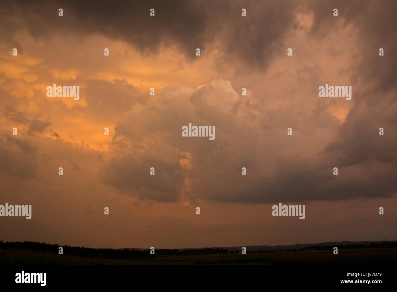 sunset, thunder-storm, thunderstorm, thundreous, weather, environment ...