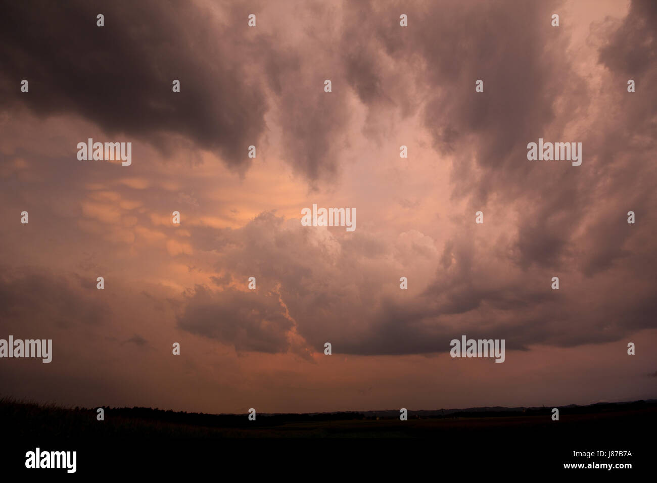 sunset, thunder-storm, thunderstorm, thundreous, weather, environment ...