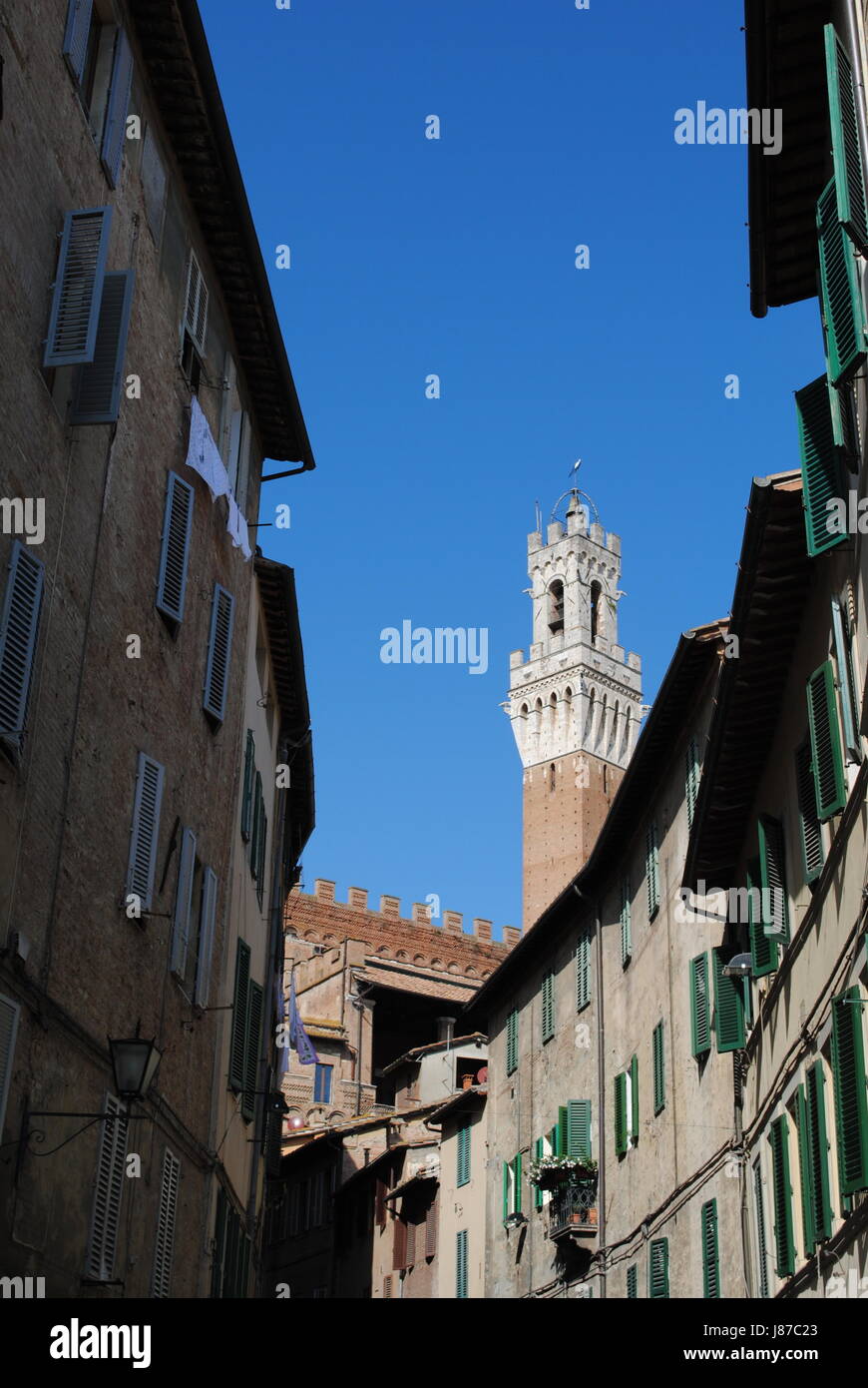 tuscany, town hall, sienna, battlement, italy, tuscany, town hall ...