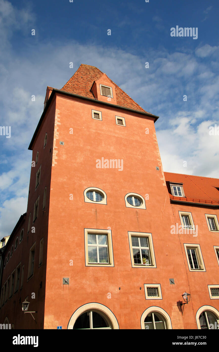 tower, ratisbon, gothic, blue, tower, historical, europe, bavaria ...
