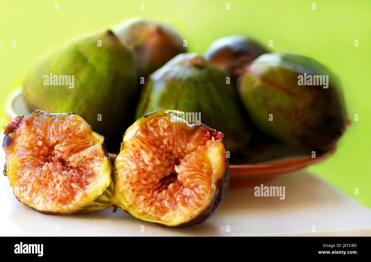 fruit, purple, fig, seed, half, slice, ingredient, close, blue, food ...