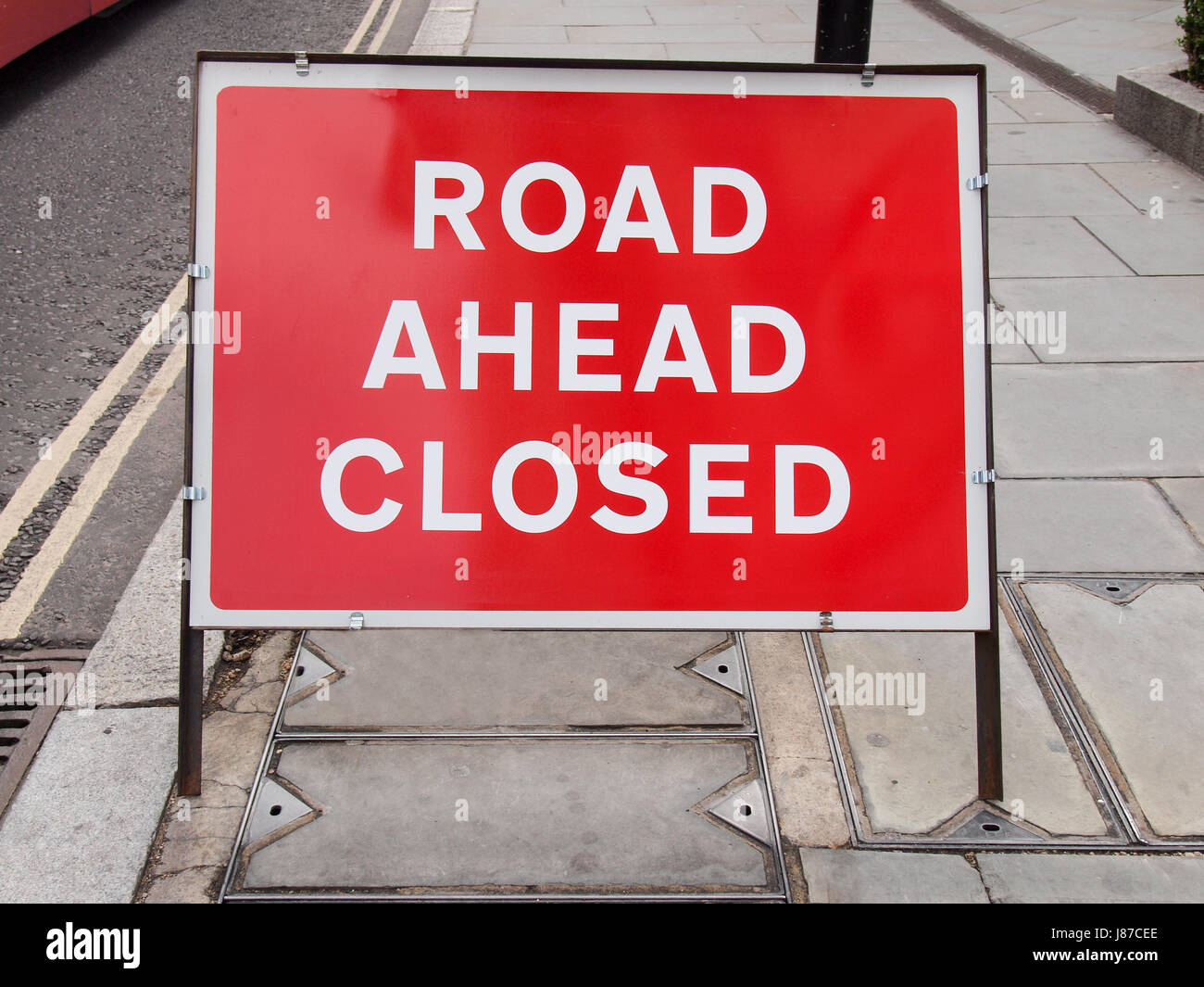 sign, signal, traffic, transportation, transport, closed, ahead, scene ...