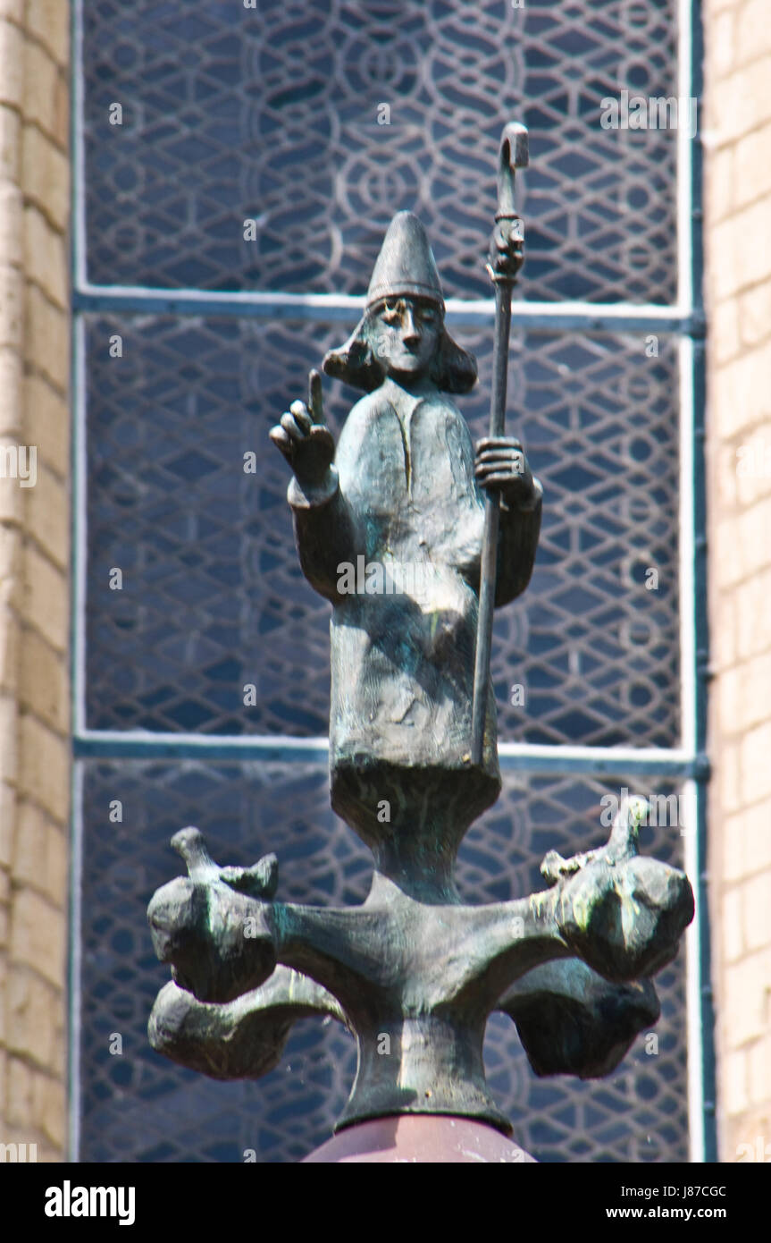 religion, statue, sculpture, germany, german federal republic, metal ...