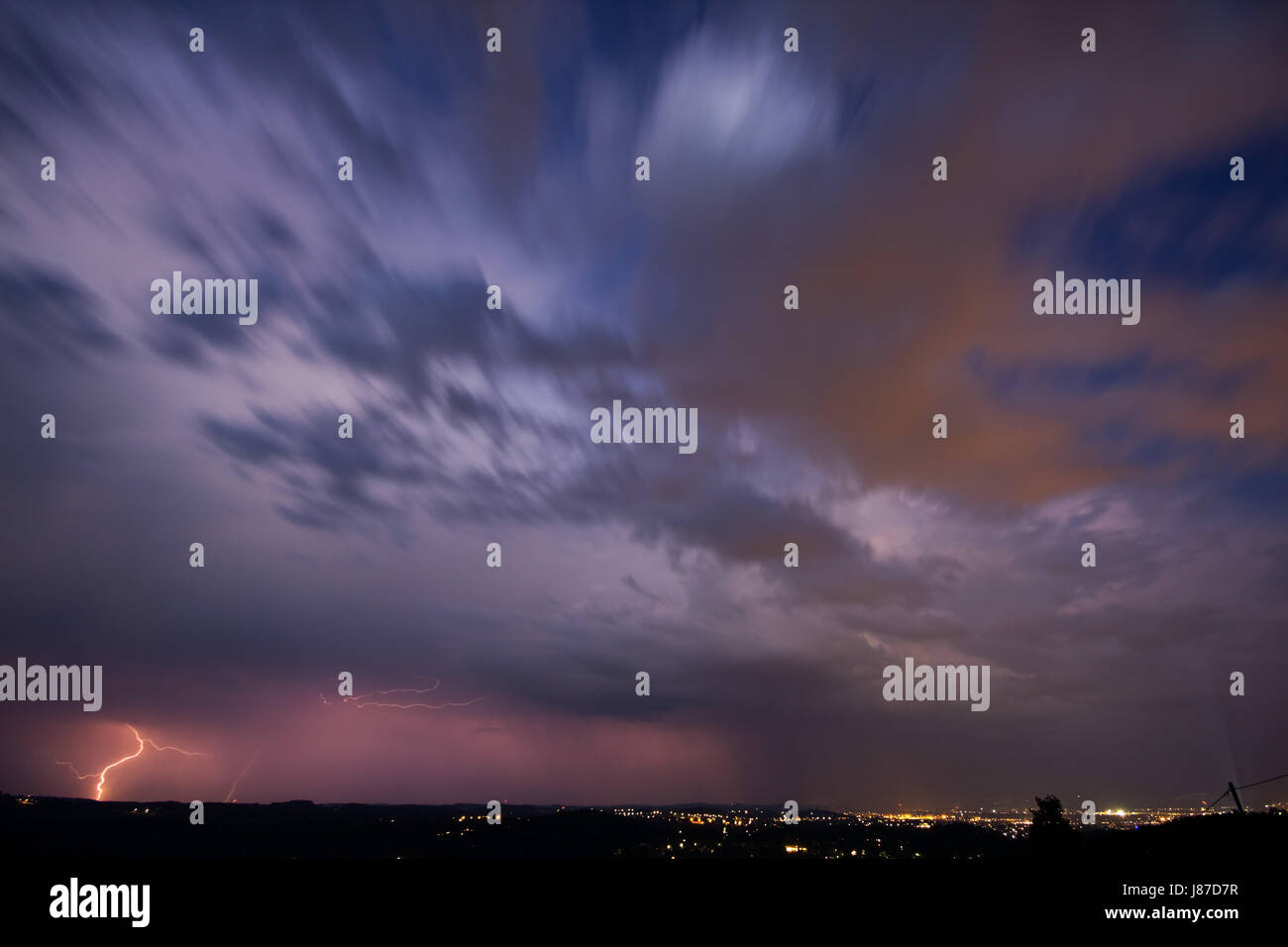 night, nighttime, thunder-storm, thunderstorm, thundreous, lightning ...
