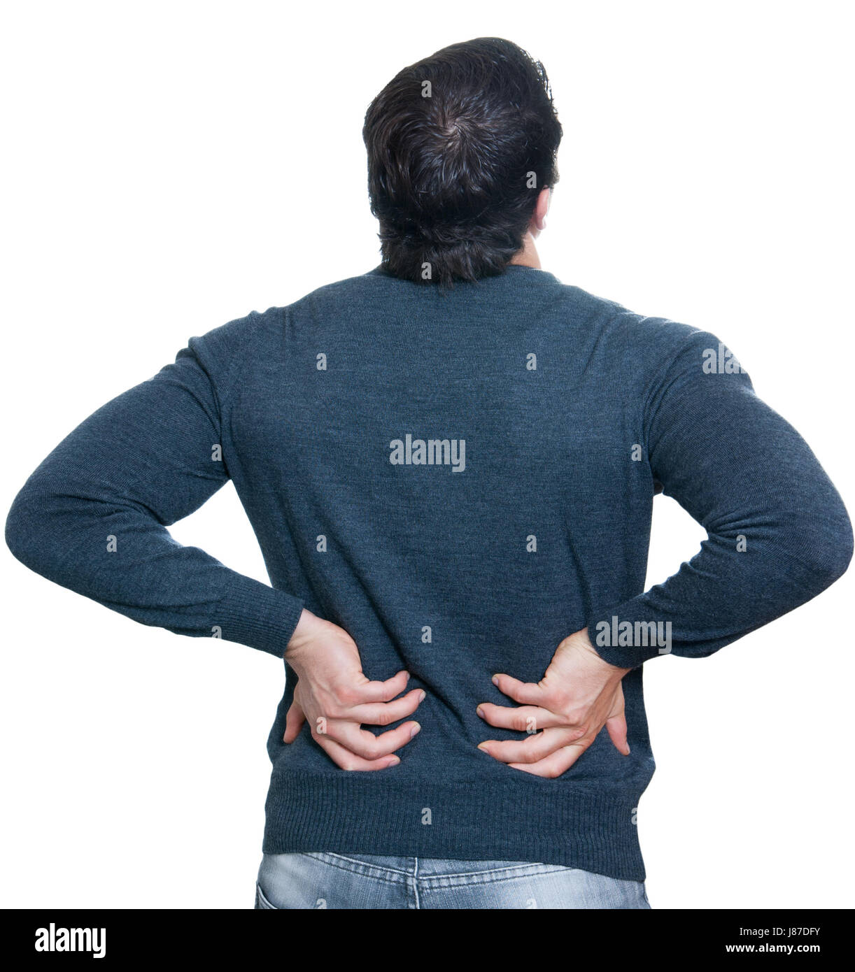 man with back pain Stock Photo - Alamy