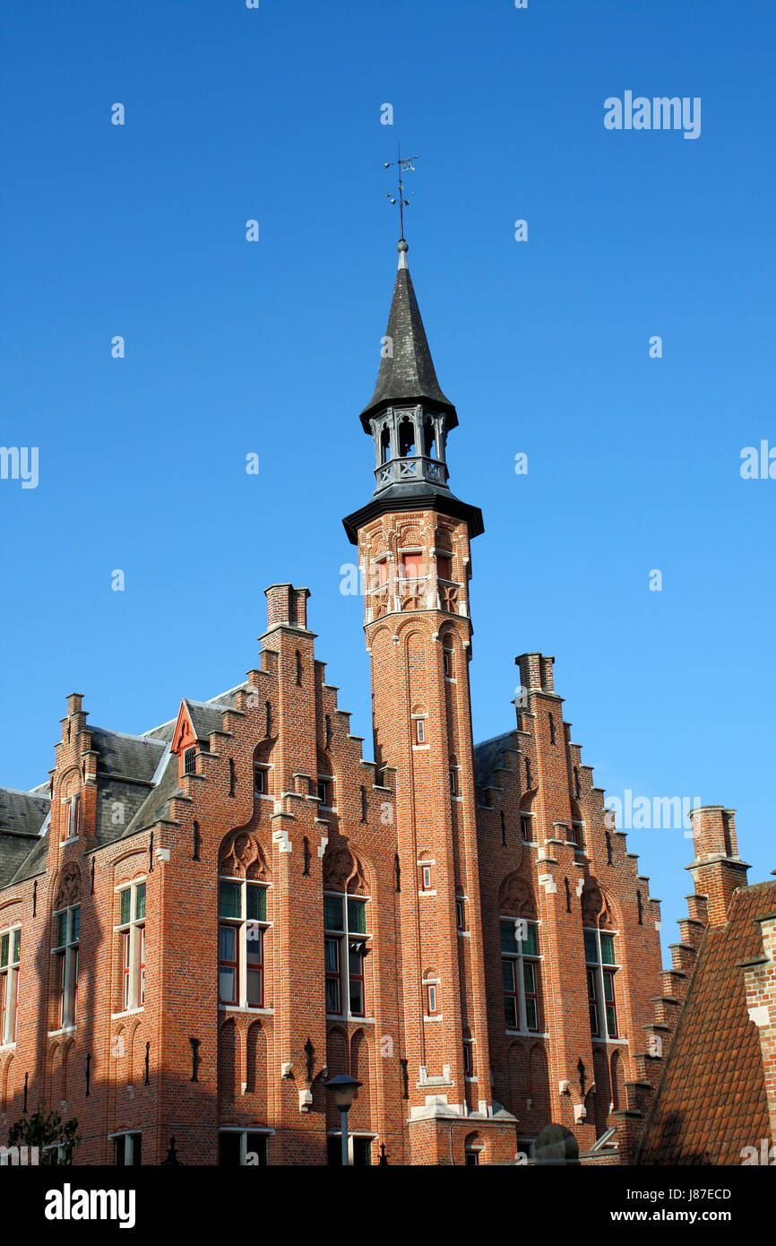 tower, historical, belgium, style of construction, architecture ...