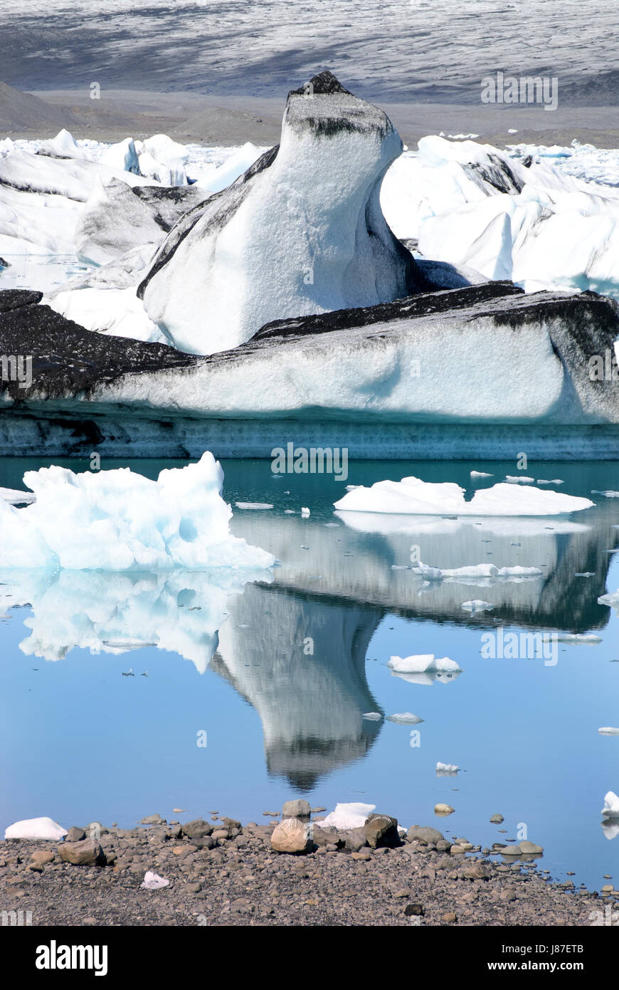 reflections, iceland, iceberg, landscape, scenery, countryside, nature ...