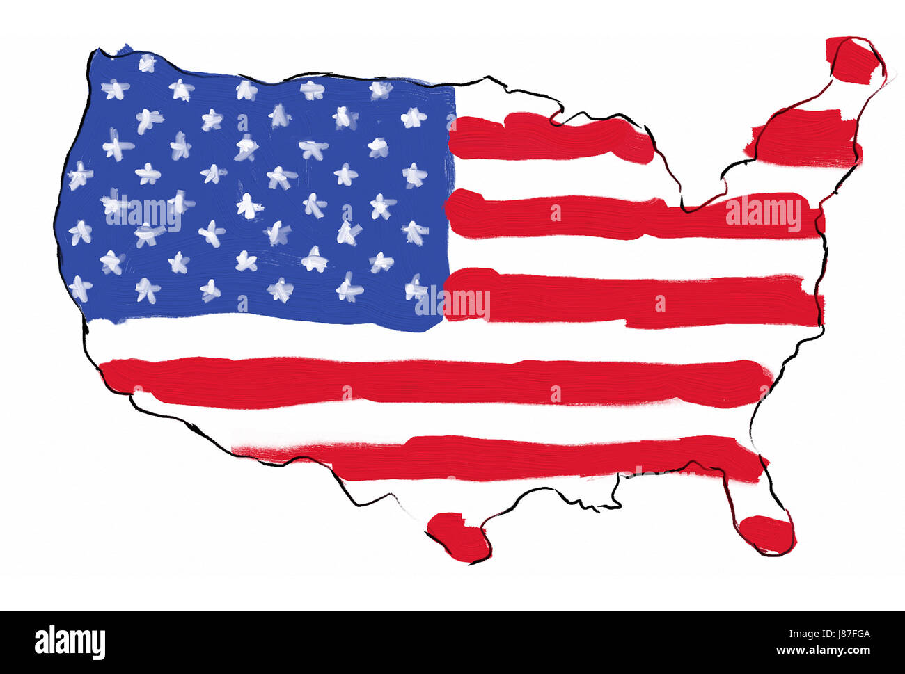 american, usa, america, illustration, flag, national, map, atlas, map ...