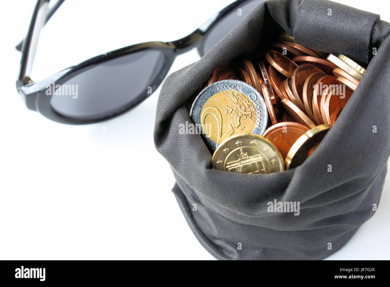 euro, coins, bag, symbolism, cent, purse, wallet, moneybag, pocketbook ...