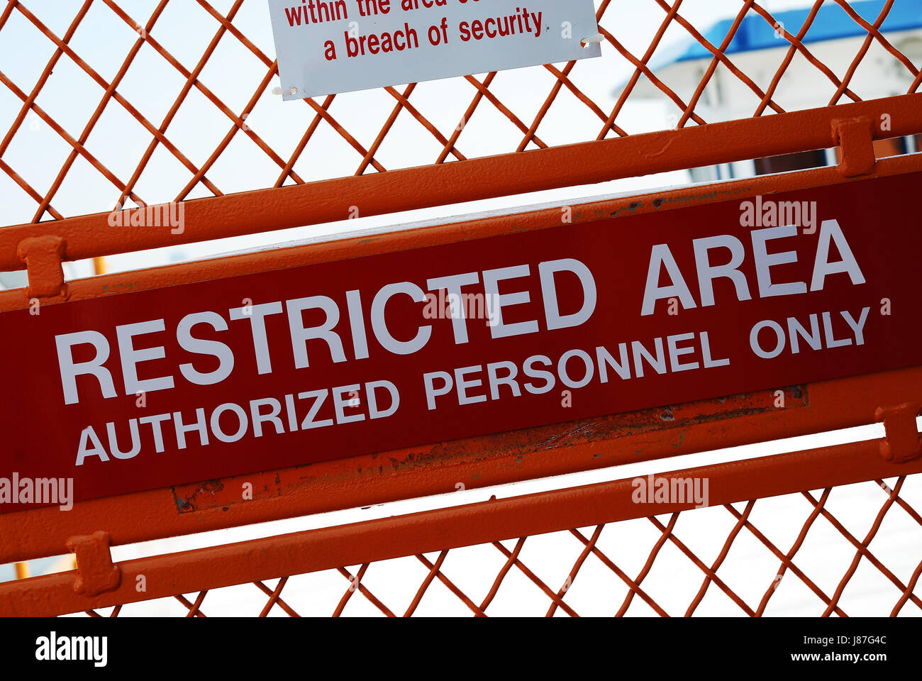 Airport Restricted Area Warning Sign Stock Photos & Airport Restricted ...