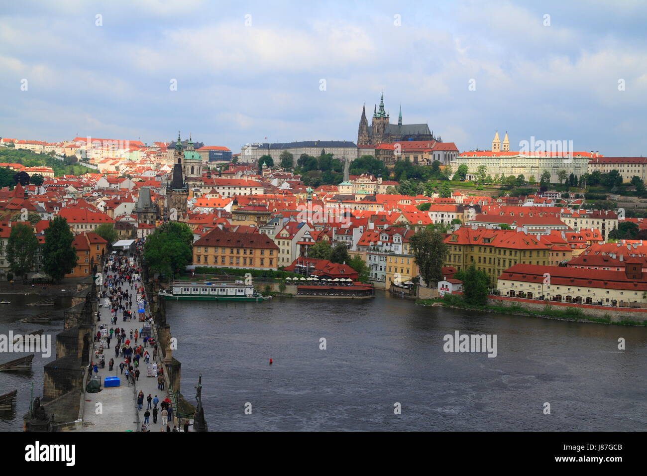 bridge, cathedral, prague, czechia, tower, historical, religion, church ...