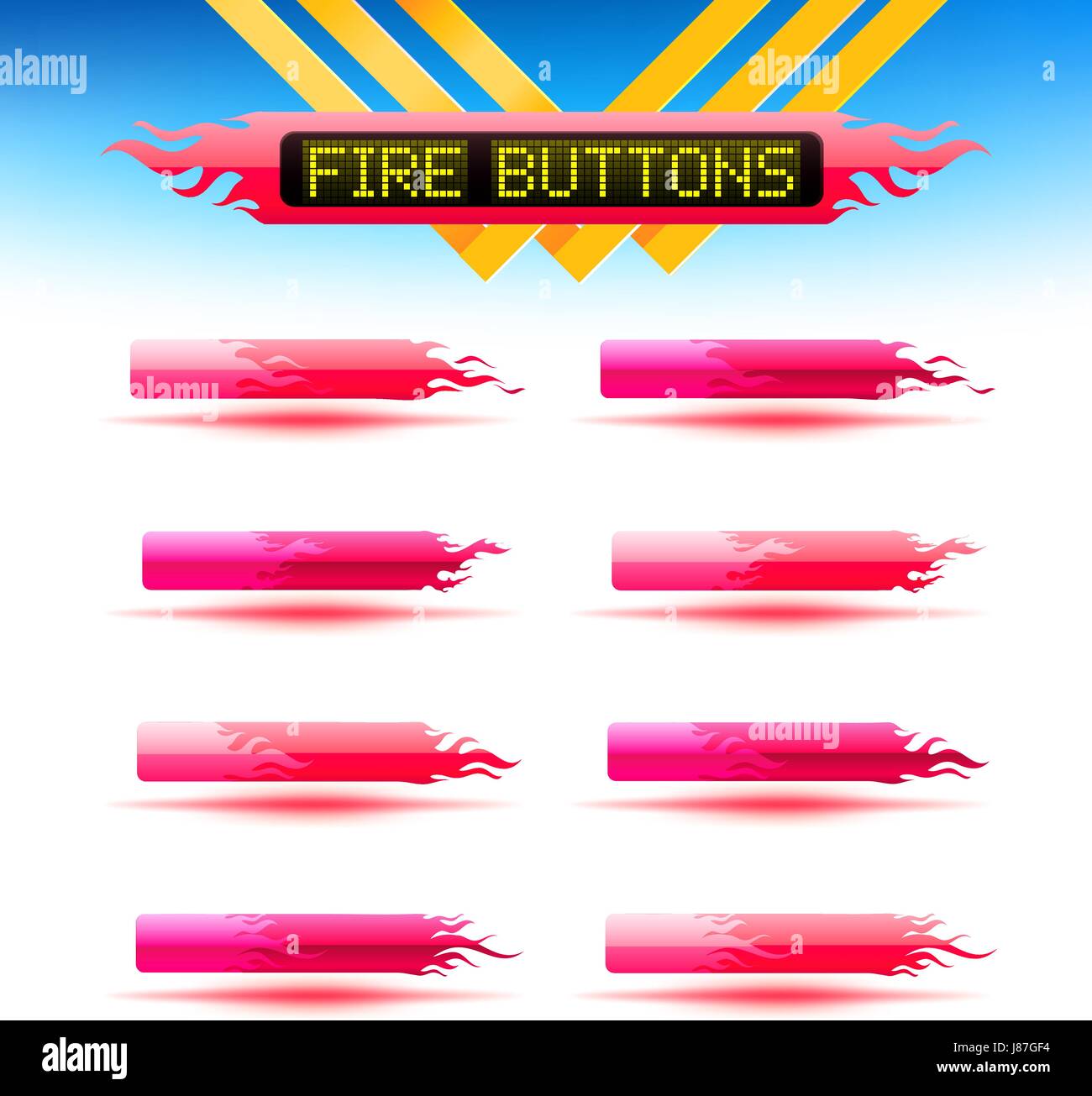 Vector Web menu buttons set for business site. eps 10 Stock Vector ...